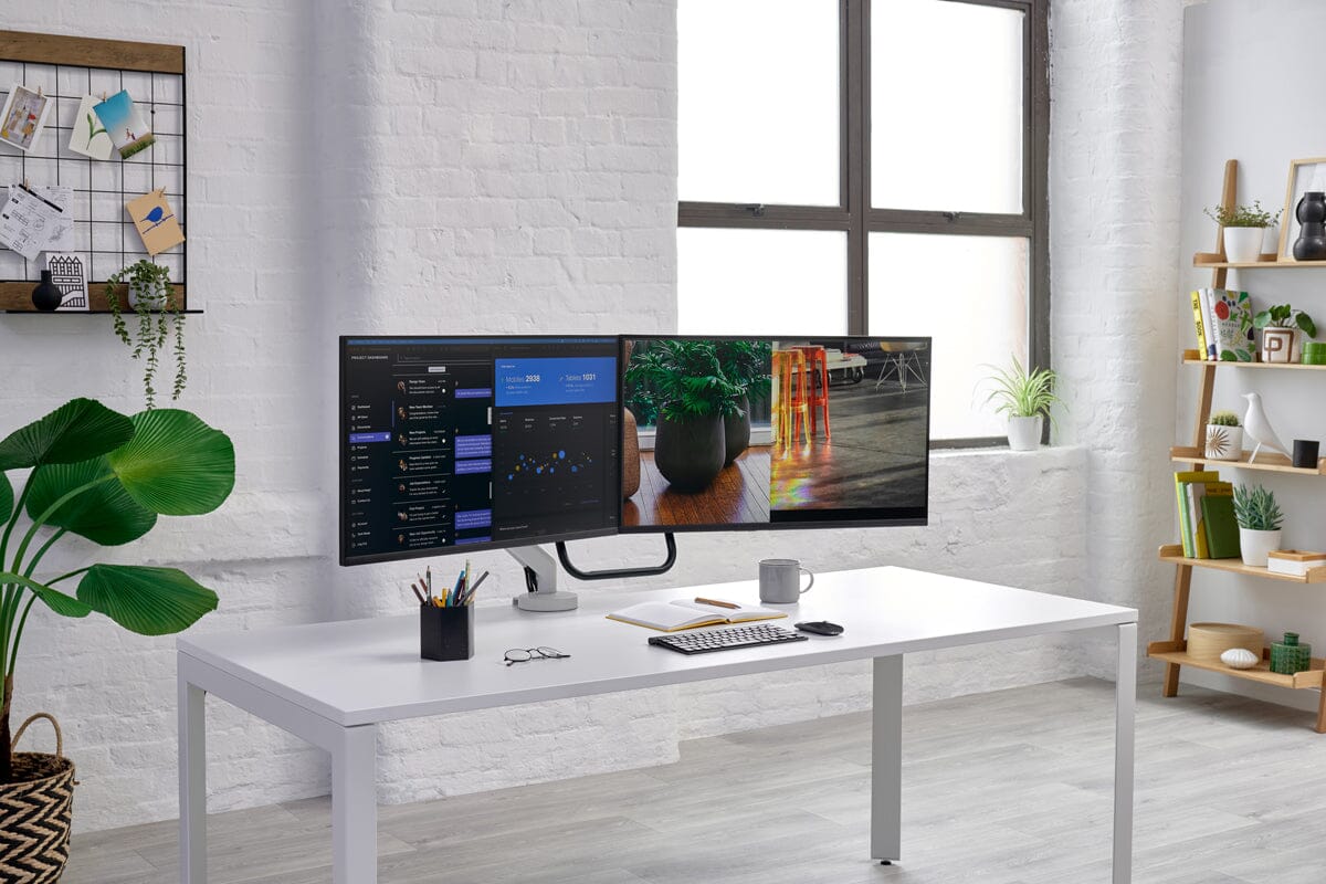 Colebrook Bosson Saunders Flo X Dual Monitor Arm – Workspace Ergonomics